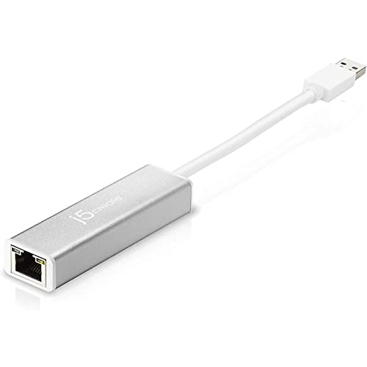j5create USB 3.0 to RJ45 Gigabit Ethernet Adapter, 10/100/1000 Ethernet LAN Network Adapter for Mac, Windows 11/10/8.1/7, Chrome OS, Desktop, Laptop (JUE130)