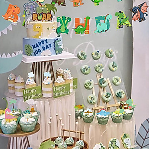 SEENS-Dinosaur Birthday Decorations Set - Birthday Gift for Kids -- 36 Pieces Birthday Party Decorations - Balloon Banner Cake Decoration"
