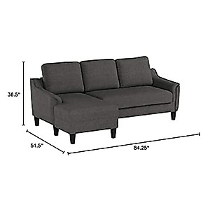 Signature Design by Ashley Jarreau Contemporary Sofa Chaise Sleeper Chofa, Gray