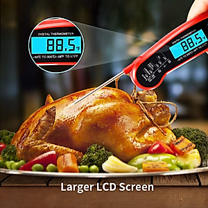 SKERYBD Digital Meat Thermometer for Cooking and Grilling, 2s Instant Read & High Accuracy & IP67 Waterproof, for Kitchen Food Candy