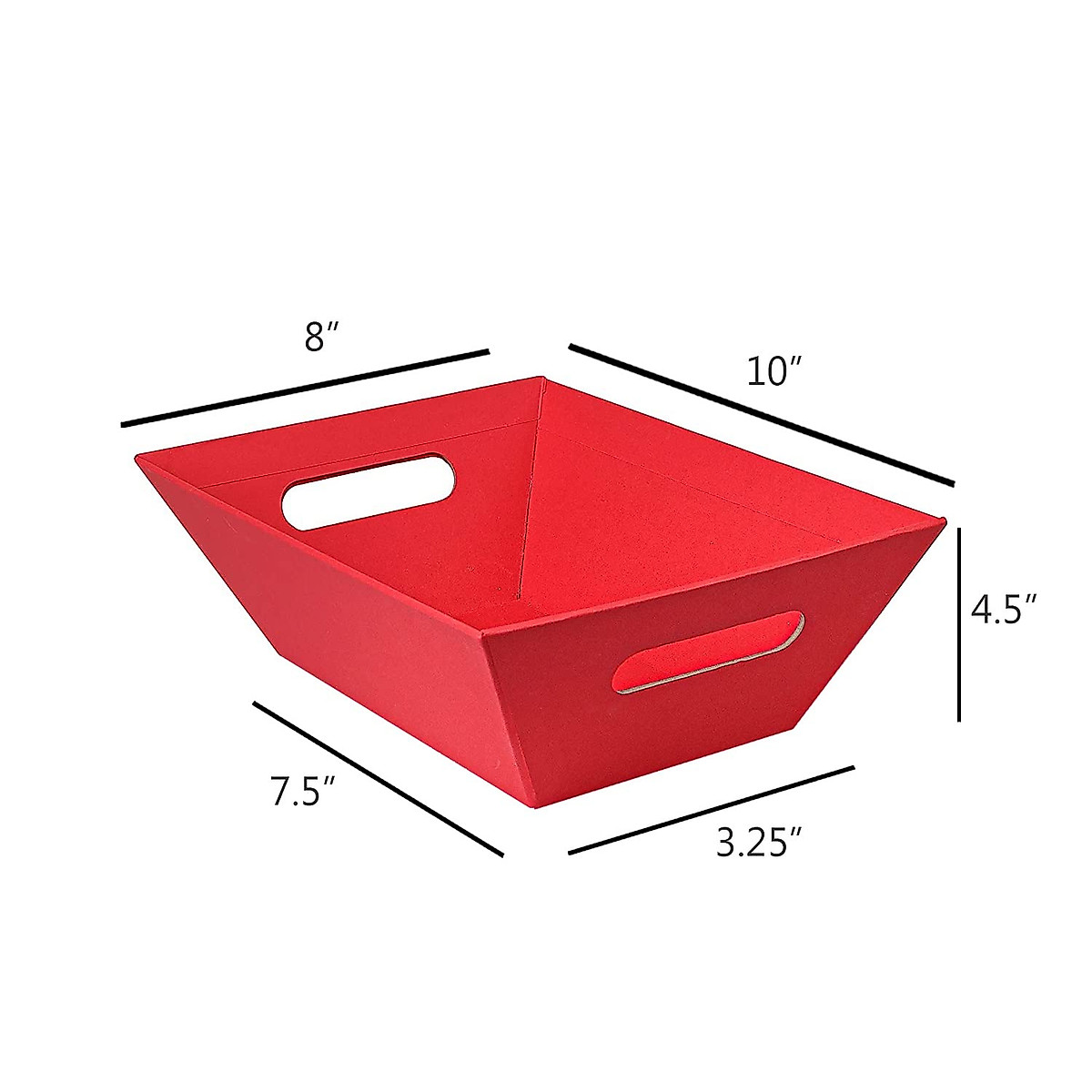 Upper Midland Products [5 Pk] Red Baskets for Gifts Empty| 8x10” Gift Basket Kit with Basket Bags, Red Pull Bows| Wine, DIY Basket Gift Set| Christmas,Valentines,Friendship| Gift to Impress