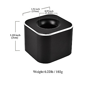 Coideal Metal Pen Stand Holder, Black Mini Aluminum Pen Base Single Hole for Toothbrush Brush, Students and Office