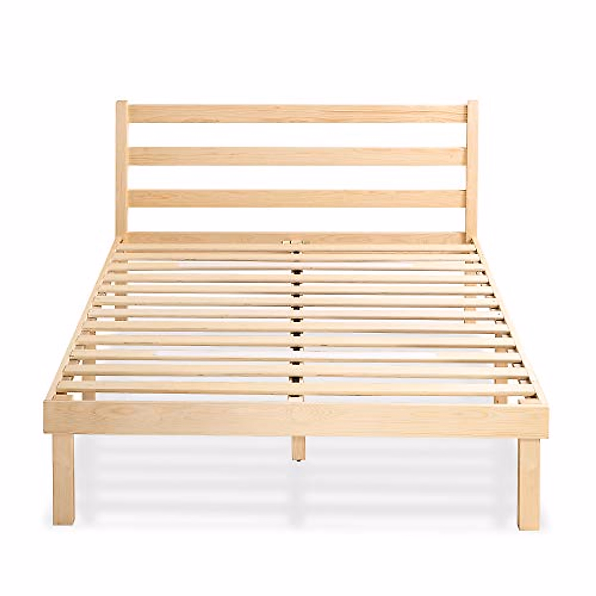 ZINUS Robin Wood Platform Bed Frame with Headboard, Wood Slat Support, No Box Spring Needed, Easy Assembly, Queen, Brown