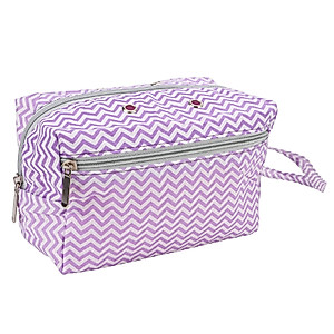 ENTHUSRI Yarn Storage Bag Best Durable Travel Storage Bag Purple Striped Design Knitting Accessories Case for Crochet Accessories