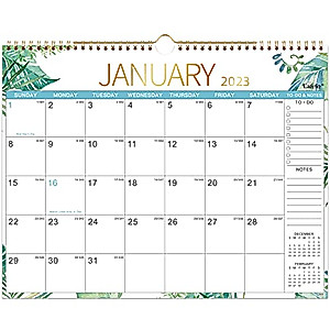 Wall Calendar 2023 - 12 Monthly Calendar 2023, Jan. 2023 - Dec. 2023, 2023 Calendar with Julian Date, 14.6" x 11.5",Twin-Wire Binding, Blank Block with Julian Dates, Perfect 2023 Wall Calendar for Organizing