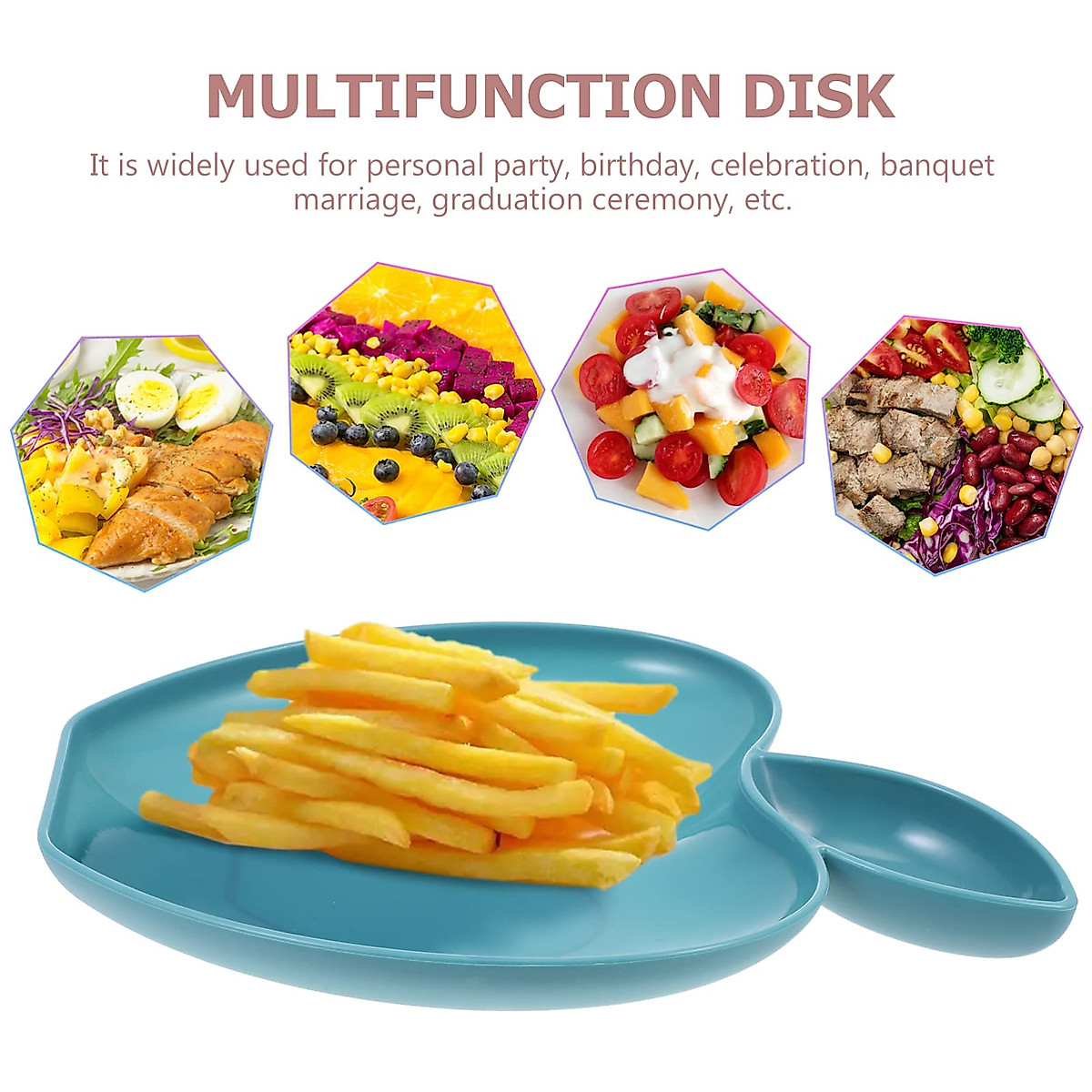 Kichvoe Apple Dumpling Plate Snack Plate Dipping Plates Sashimi Tray Japanese Snack Serving Tray Snack Dessert Plate Sushi Server Cake Server Plastic Snack Tray Fruit Child Mustard Vinegar