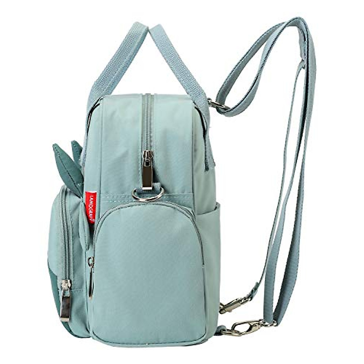 Quality Small Cute Multi-Function Diaper Bag Tote Messenger Backpack-Blue