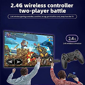 KZLVN 20000+ Games,Dual 2.4G Wireless Premium Controllers,Wireless Retro Game Console, Handheld Console, Plug and Play Video Game Stick, 9 emulators, 4K HDMI Output, Dual 2.4G Wireless Controllers