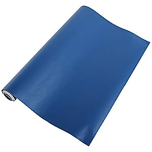 Magic Cover Adhesive Vinyl Paper, Multi-Functional Shelf Liner for Lining Drawers and Shelves, Waterproof and Durable, 18" x 20', Blue