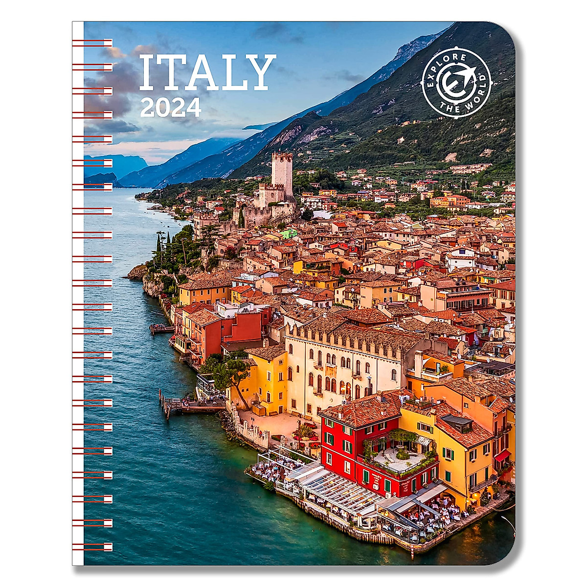 Italy Weekly Engagement Calendar 2024, Planner 6.5" x 8.5" Spiral Bound