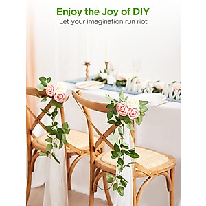 InnoGear Artificial Roses Flowers, 50 Pcs Blush Fake Roses for Decoration DIY Wedding Bouquets Centerpieces Bridal Shower Party Valentine's Day Christmas Xmas