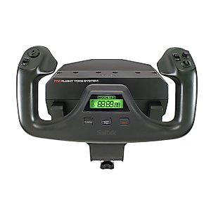 Logitech G PRO Flight Yoke System, Professional Simulation Yoke and Throttle Quadrant, 3 Modes, 75 Programmable Controls, Configurable Throttle Knobs, Steel Shaft, USB, PC - Black