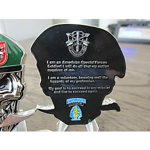 United States Army 7th Special Forces Group Green Berets Creed 7th SFG (A) Reapers Skull Challenge Coin