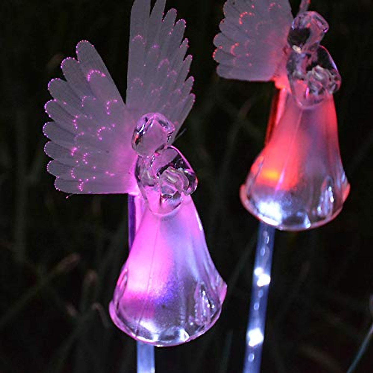 Awinking 2 Pack Solar Angel Lights - Color Changing Outdoor Decor