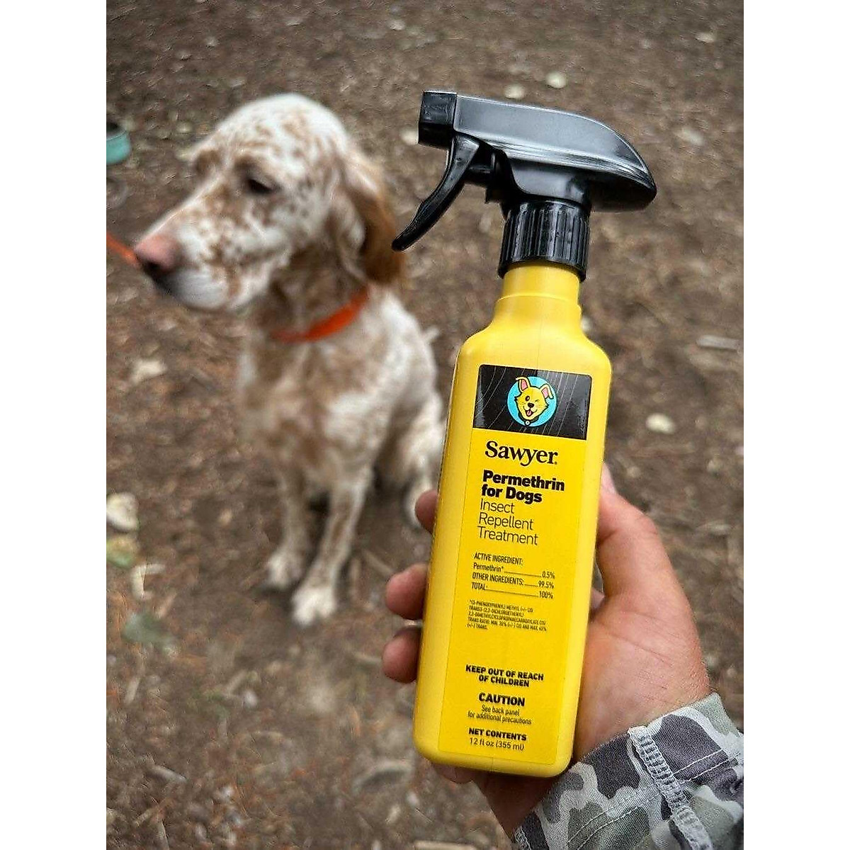 Sawyer Products SP624 Permethrin, Permethrin for Dogs Insect Repellent Treatment