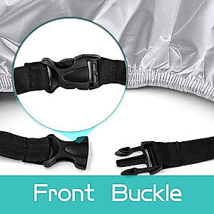 Viaky Outdoor Waterproof Bicycle Cover for 2 Bikes, Anti Dust Rain Sun UV Protection Wind Proof Heavy Duty Mountain Bike Road Cycle Cover with Storage Bag (Silvery & Black)