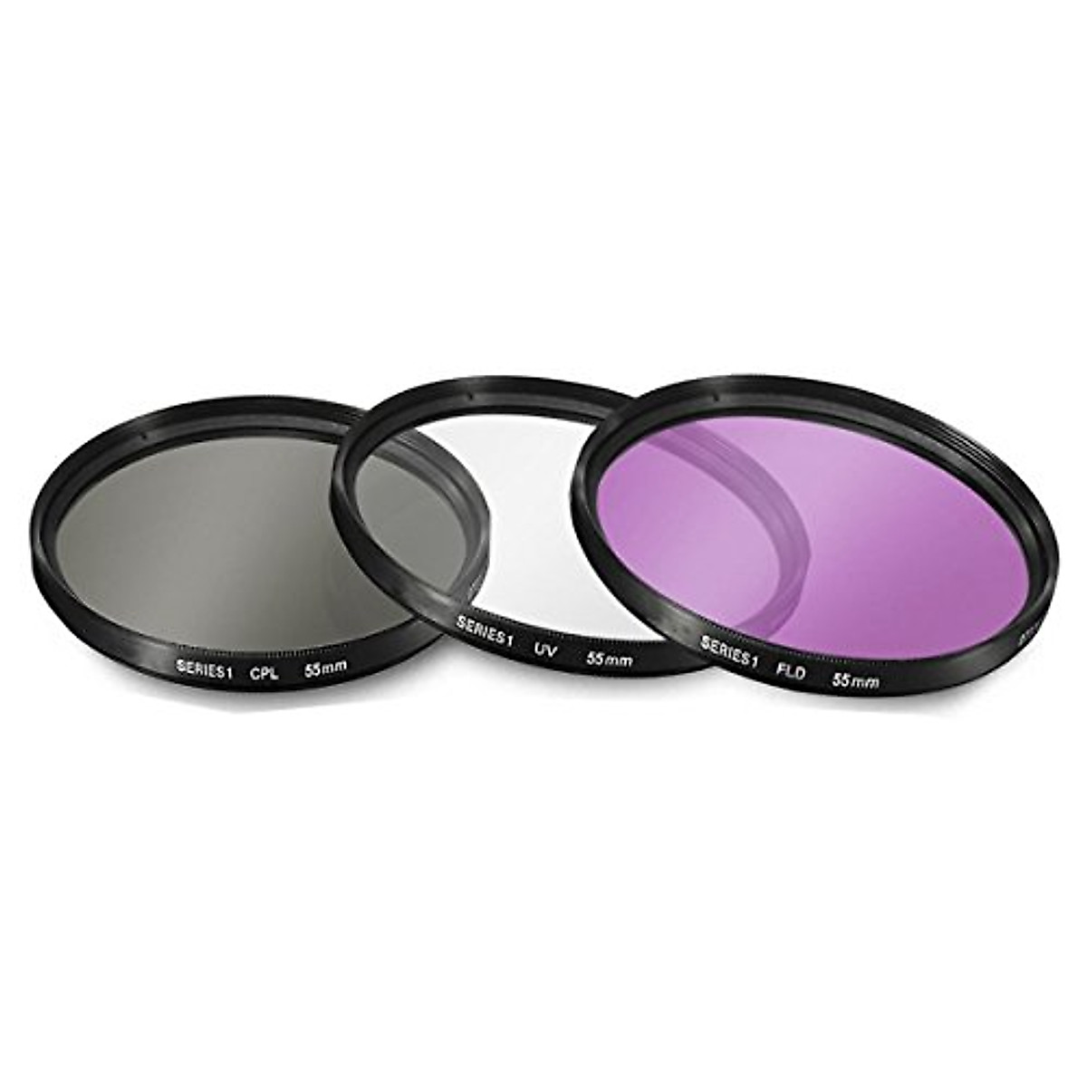 55mm and 58mm Multi-Coated 3 Piece Filter Kit (UV-CPL-FLD) for Nikon D3500, D5600, D3400 DSLR Camera with Nikon 18-55mm f/3.5-5.6G VR AF-P DX and Nikon 70-300mm f/4.5-6.3G ED