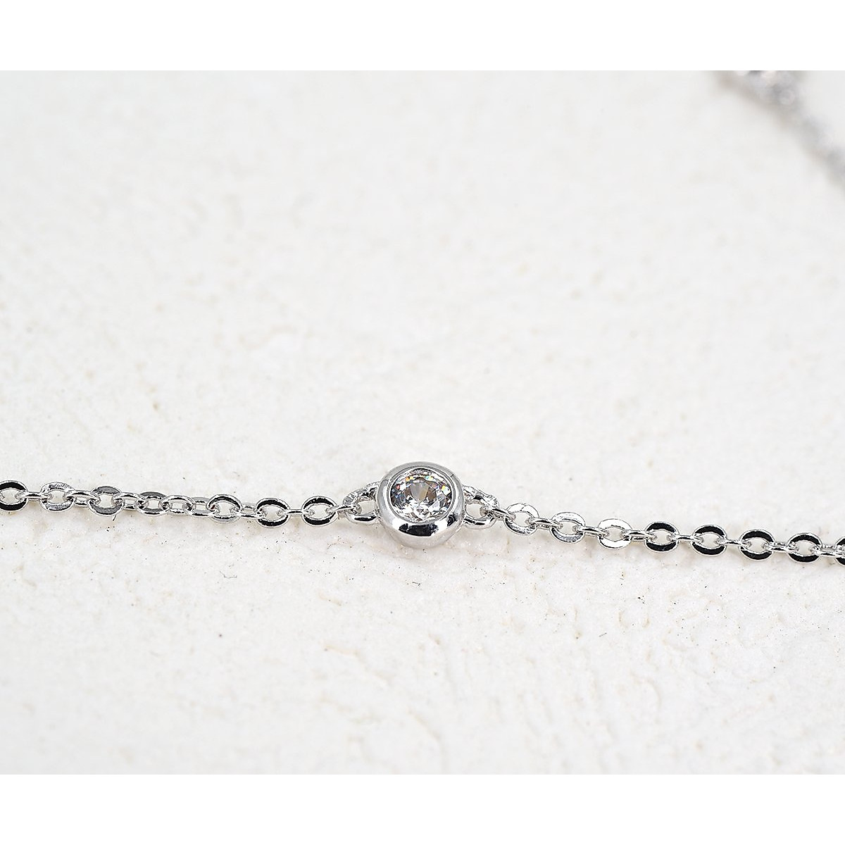 Sterling Silver Waterdrop Pear Shape Pendant Droplet Necklace