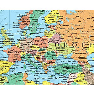 RMC 32" x 50" Signature United States USA and World Wall Map Set (Laminated)