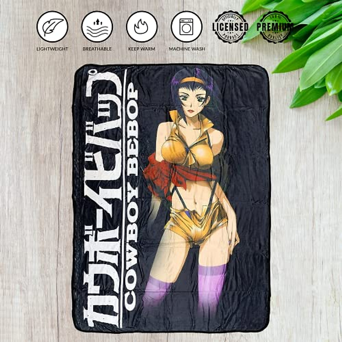 Cowboy Bebop Faye Valentine Standing Anime Fleece Throw Soft Lightweight Blanket 45x60 Multicolored BOCFB-BOP-FYLG