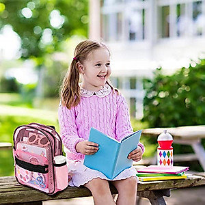 Silkfly 12 Pack Mini Mesh Backpack for Kids Bulk, 6 Colors Transparent Bookbag See Through Backpack Mesh Beach Bag with Padded Strap Beach for Kindergarten School Boys Girls