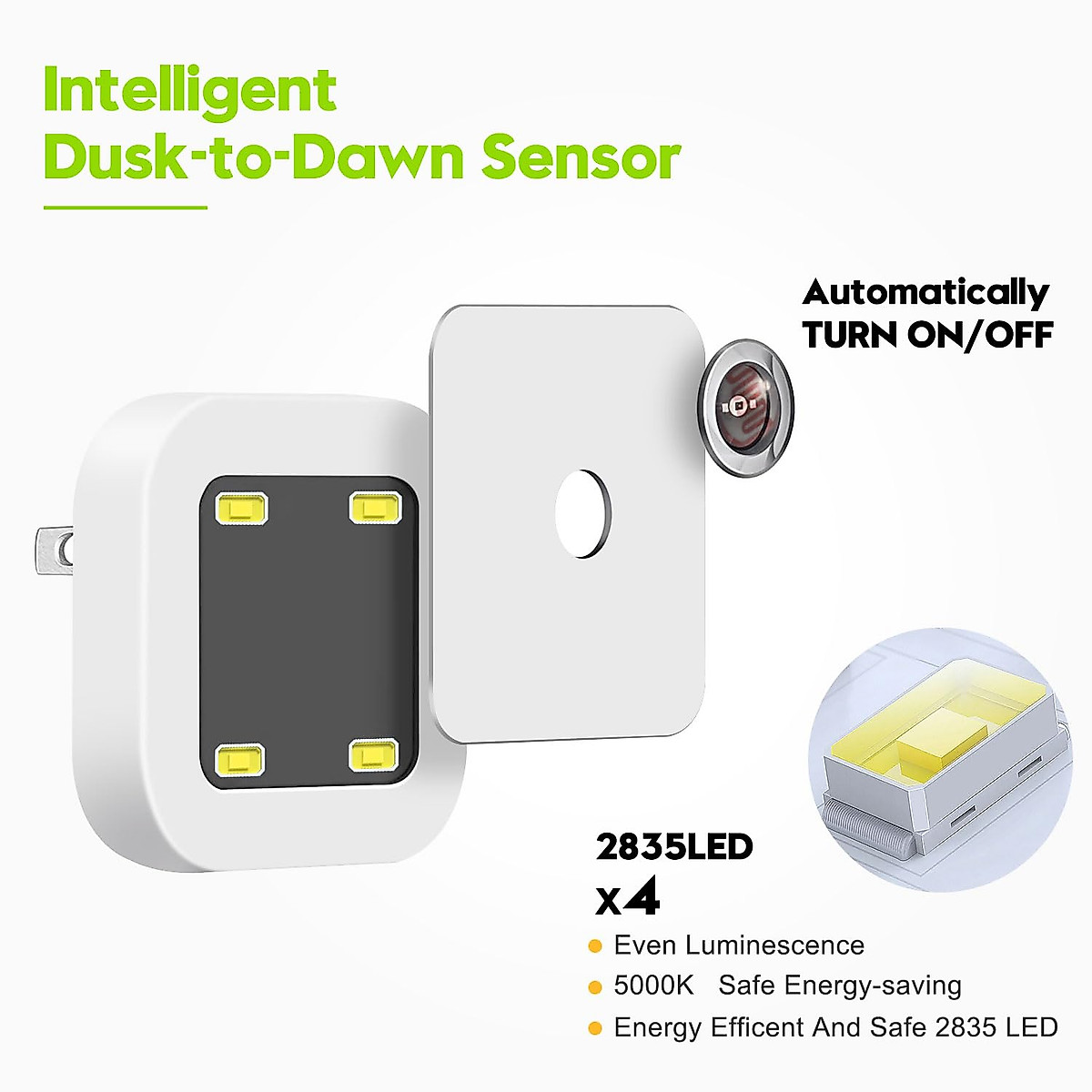 Sujeet Night Light, Night Lights Plug into Wall [4 Pack], Nightlight Led Night Light for Adults, Plug in Night Light for Adults Bedroom Cool White