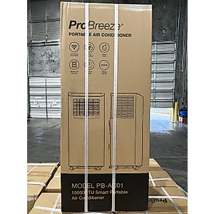 Pro Breeze Smart Air Conditioner Portable 10,000 BTU - 1130W Portable Air Conditioner with 4-in-1 Function, 300 Sq Ft Coverage, 24 Hour Timer & Window Venting Kit Included - AC Unit with Wifi & App