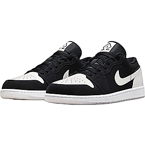 Nike Men's Air Jordan 1 Low Shoes, Black/Multi-color/White/Black, 10