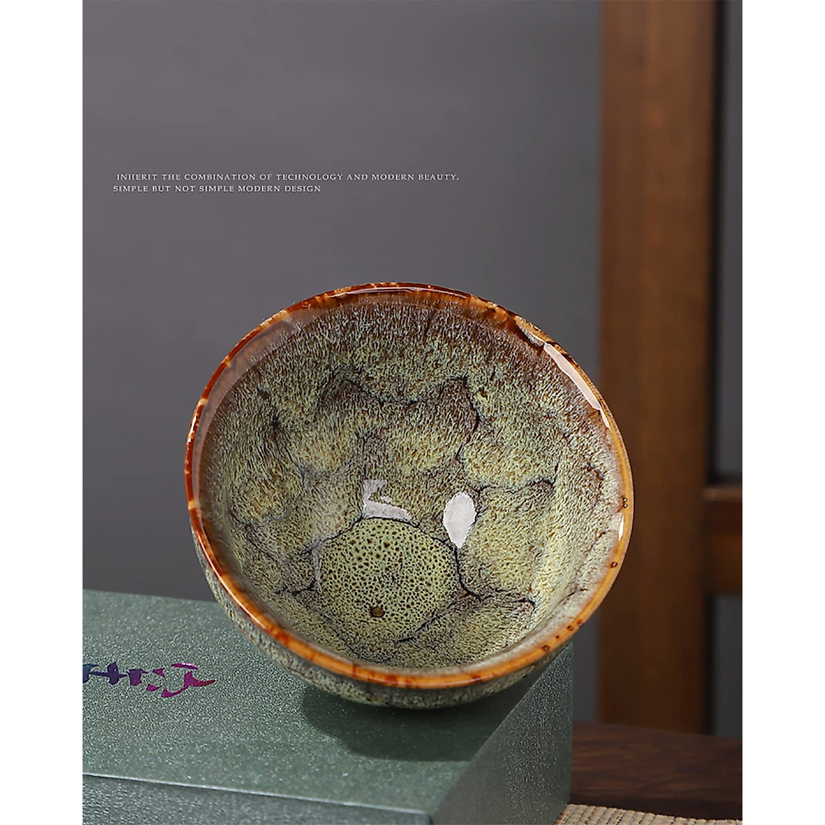 Lxuwbd ceramic tea cup, Chinese kung fu tea set, Japanese style tea cup, yerba mate tea set, 5pcs ceramic mate cup set, tea cup