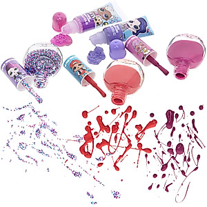 Townley Girl L.O.L Surprise Ultimate Makeover Set with over 20 Pieces, Including Lip Gloss, Nail Polish, Press-On Nails, Nail Stickers and Reversible Sequin Bag, Ages 5+
