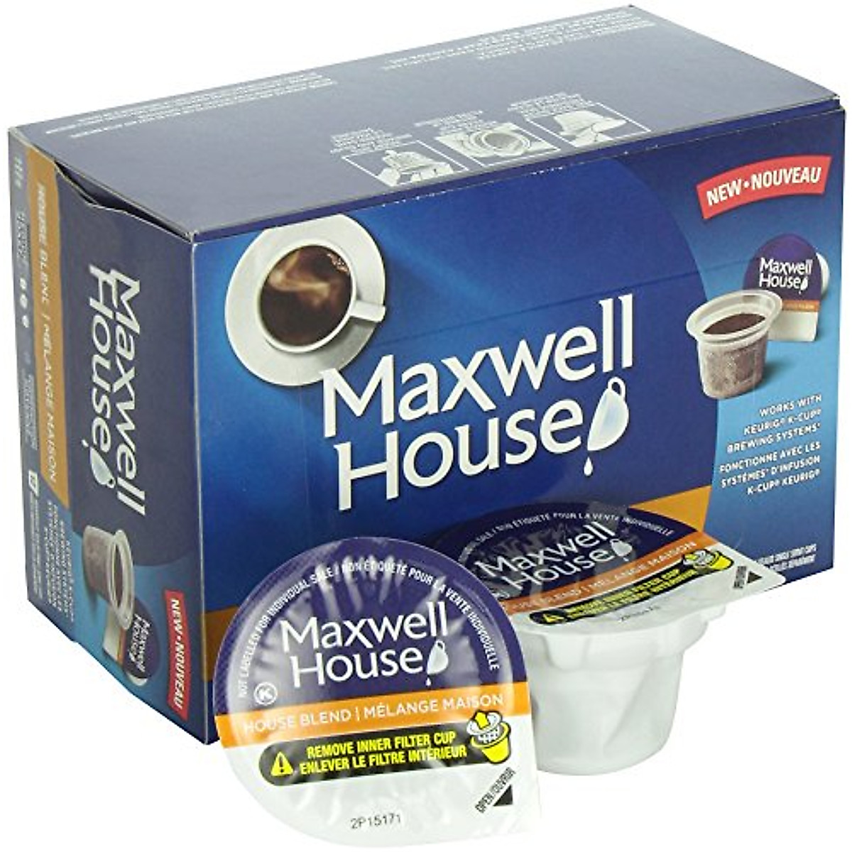 Kraft Maxwell House Blend Coffee Pod, Compatible with Keurig K-Cup Brewers, 12-Count