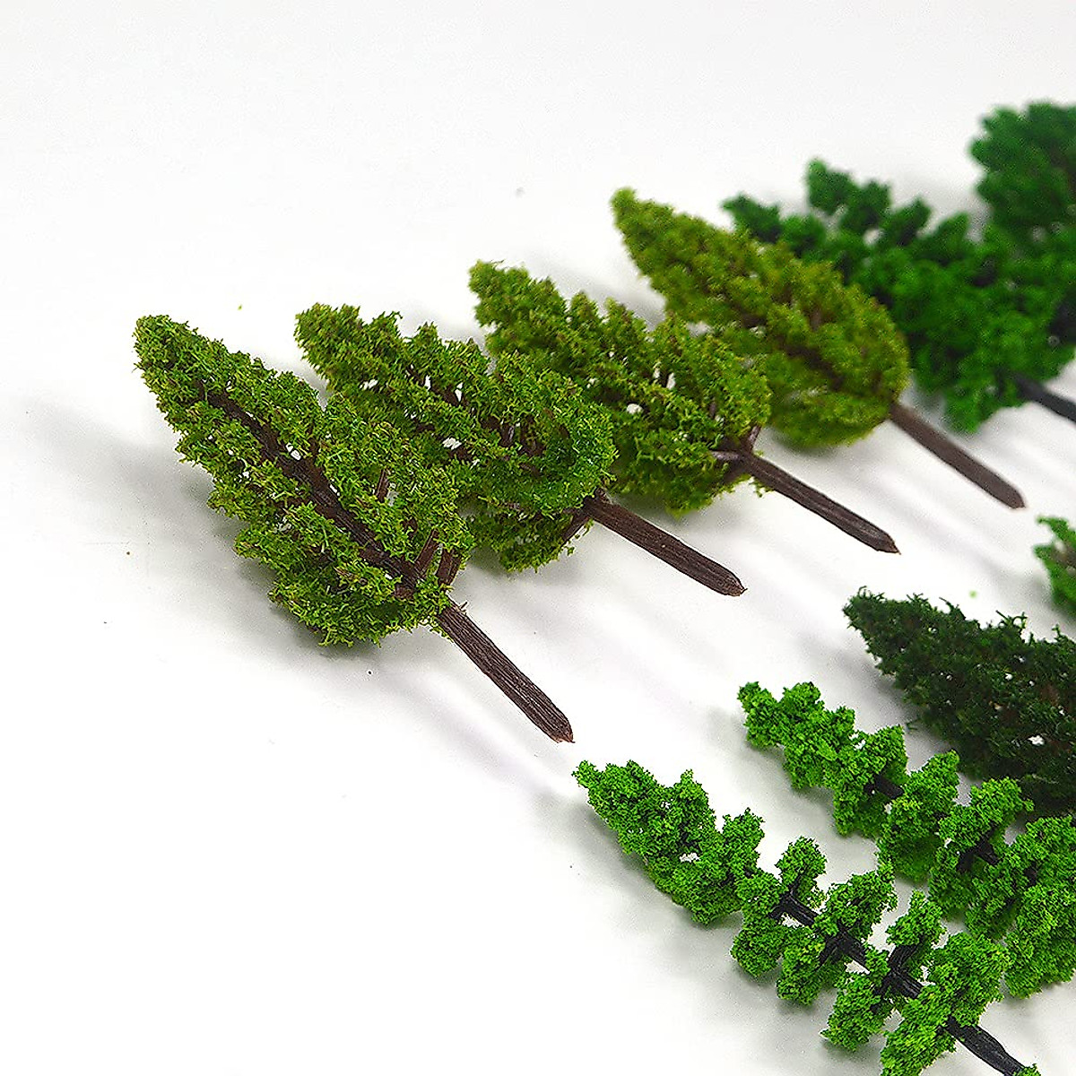 70pcs Mini Model Trees Model Train Scenery Mixed Miniature Trees Artificial Wargame Trees Model Railroad Scenery Diorama Supplies Scenery Landscape