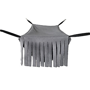 Vedem Guinea Pig Ferret Fleece Bunkbed Hammock Small Animals Cage Hanging Tunnel Hideout for Rat, Chinchilla, Squirrel (Grey)