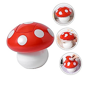 HANABASS for Tiny Adorable Decoration or Tabletop Waste Table Lid Organizer Car Small Home Mushroom Kawaii with Accessory Rubbish Bin Desktop Plastic Countertop Decorative Trash Bins