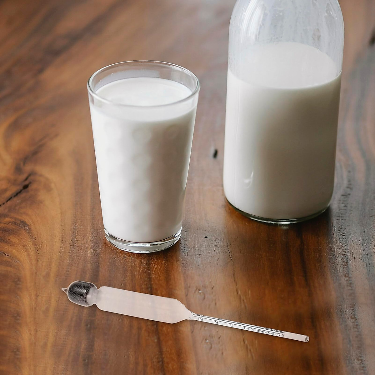 Ciieeo Milk Tester for Lactate Kitchen Lactometer Hydrometer for Measure Milk Density Tool Glass Lactometer Hydrometer Test Kit Whey Hydrometer Baking Supplies for Homemade Cheese Butter 0-25