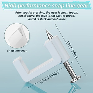 Cable Clips White - AOPOCKAN TECH 100 Pieces Ethernet Cable Clips with Steel Nails 8mm Cord Holder for Cat8 Cat7 Cat6 Round Ethernet Cable - 0.32 inch