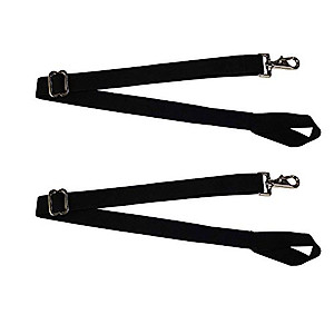 Derby Originals Premium Pair of Removable Universal Elastic Leg Straps for Horse Blankets - Featuring a Loop End Safety Design and Premium Swivel Snaps