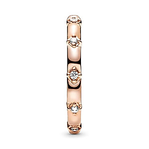 PANDORA Flower Petals Band PANDORA Rose Ring, Size: EUR-60, US-9-188791C01-60