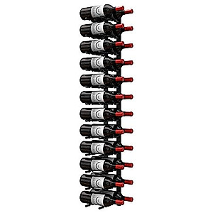 Ultra Wine Racks Wall Mounted Wine Racks (4 Foot 2 Deep, Matte Black)