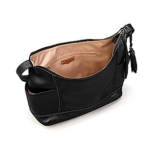 The Sak womens Kendra Hobo Bag in Leather Timeless Elevated Silhouette Soft Supple Handcrafted Sustainably, Black Ii, One Size US