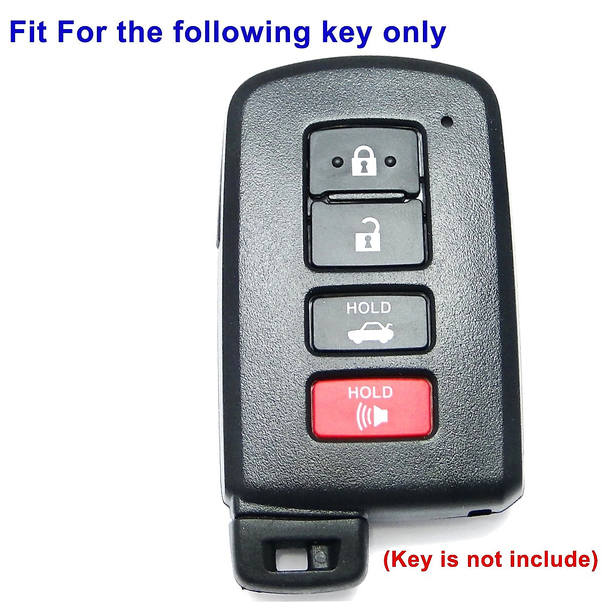 2Pcs Coolbestda 4Buttons Key Fob Cover Keyless Skin Jacket Remote Wallet Bag for 2019 2018 2017 Toyota Highlander Avalon Camry Corolla RAV4 HYQ14FBA