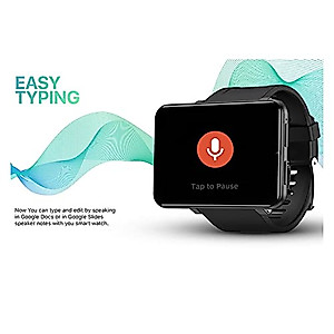 2.86 Big Screen Smart Watch Men Women 4G Call Video Chat Smartwatch Support SIM Card and WiFi GPS Watches (Color : DM100 Black, Size : 1G add 16G)