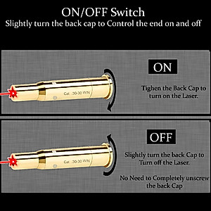 GOTICAL Red Dot 30-30 Win Laser Bore Sighter Boresight Hunting Tool 3030 Cartridge Bore Sight Red Laser