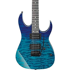 Ibanez GRG 6 String Solid-Body Electric Guitar, Right, Blue Gradation, Full (GRG120QASPBGD)