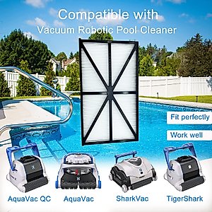 Replacement Robotic Pool Cleaner Filter Cartridges,Ultra Fine Cartridge Filter Panels, for Hayward Robotic AquaVac, TigerShark and SharkVac Pool Cleaners Maytronics Part Number: RCX70101(4 Pack)
