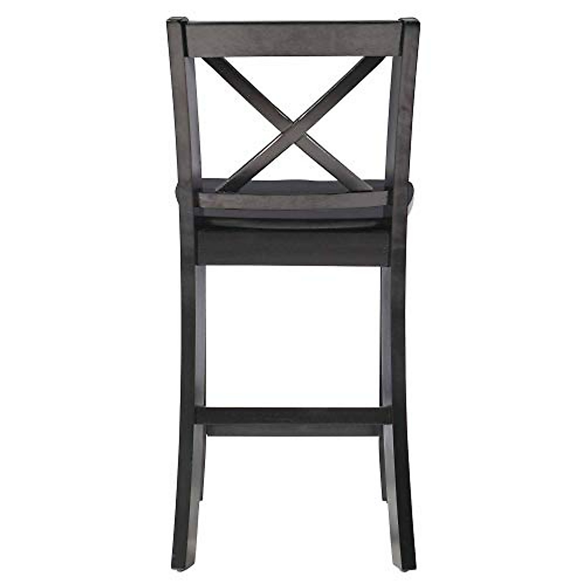 Linon Home Dcor Black X Back Counter Stool, 16" W x 17.91" D x 37.01" H