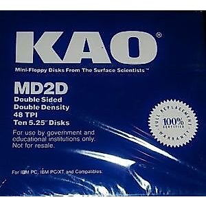 Kao MD2D Double Face 48TPI Floppy Disks Ten 5.25" Disks