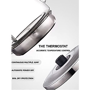 Hokcus Classic Kettle with 3Mins Quick Quiet Boil, Automatic Shutoff, Tea Heater Hot Water Boiler,Dry Burn Prevention 1L Base/1Kettle/1Kettle