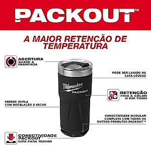 Milwaukee Packout Insulated Tumbler 590 Ml (Black) - 48-22-8392B