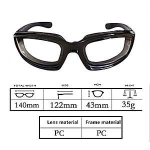 shenghang Onion Goggles Tear Free Saftey Glasses for Kitchen Dustproof, Anti-fog Windproof Food Holder Slicer Onion Holder Slicer Cutter Set (C)